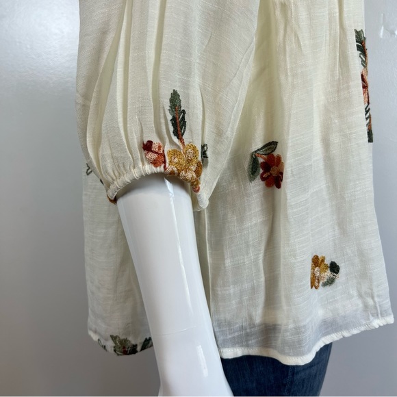 fig and flower | Tops | Anthropologie Fig And Flower 34 Sleeve Floral ...